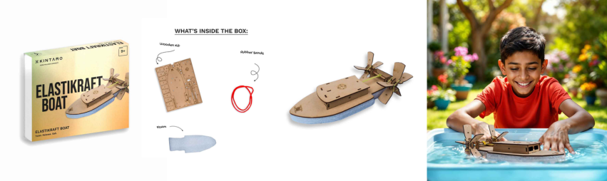 Buy Elastic Boat Kit | DIY Boat Toy Kit (Age 9+) – Kintaro DIY